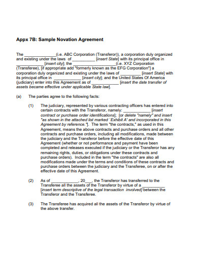 14+ Novation Agreement Templates - Google Docs, Word, Pages, PDF