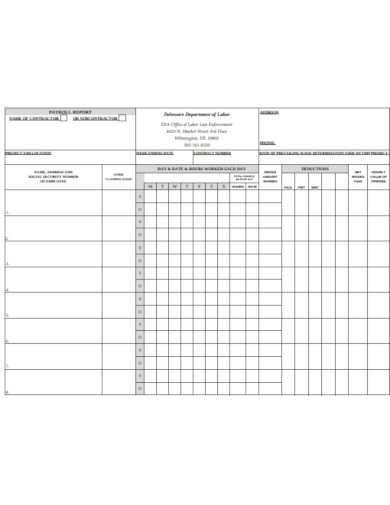 10+ Payroll Report Templates in PDF | DOC