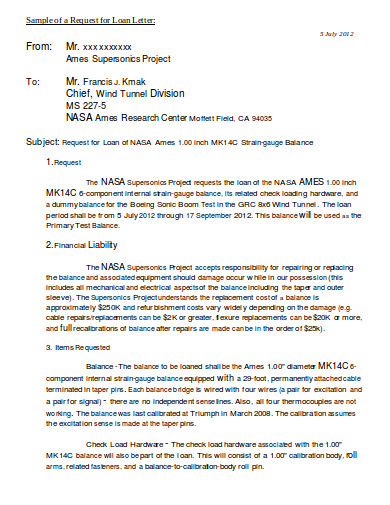 5+ Loan Request Letter Templates in Google Docs | Word | Pages | PDF