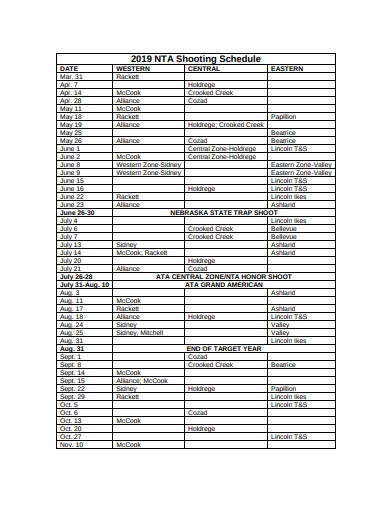 10+ Shooting Schedule Templates in Google Docs | Word | Pages | PDF | XLS