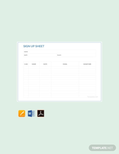 Free 21+ Sign Up Sheet Templates in Google Docs, Google Sheets, Word ...