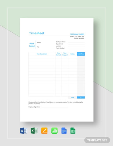 30+ Printable Timesheet Templates - Word, PDF