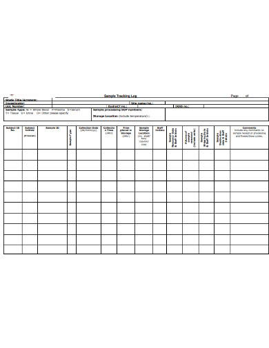 FREE 19+ Tracking Log Templates in PDF | MS Word | Google Docs | Pages