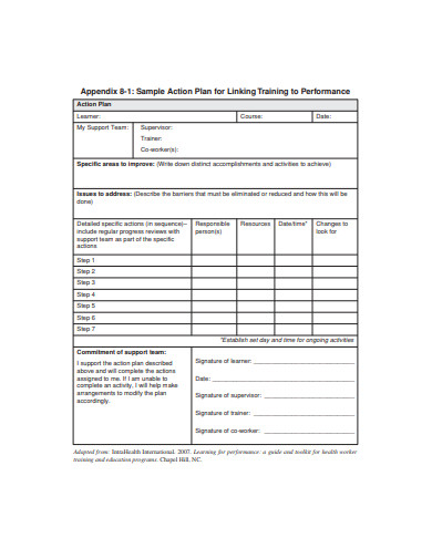 6+ Training Action Plan Templates in Google Docs | Word, Pages | PDF
