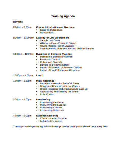 21+ Training Agenda Templates in Word | Pages | PDF