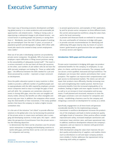 10+ Training Executive Summary Templates in PDF