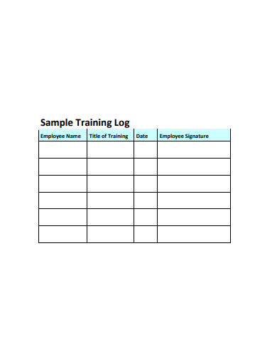 19+ Training Log Templates in PDF