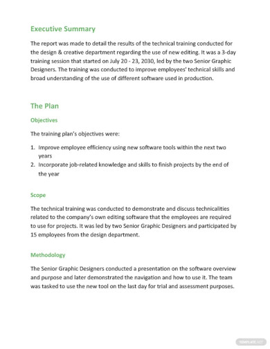 5+ Training Summary Report Templates in PDF