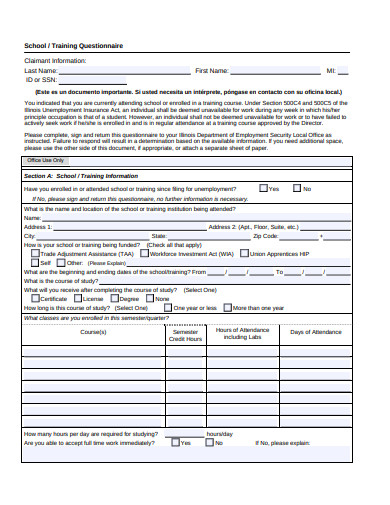 13+ School Questionnaire Templates - Google Docs, Word, Pages, PDF