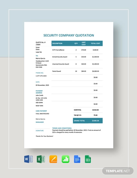 12+ Company Quotation Templates - Sample, Example Format Download