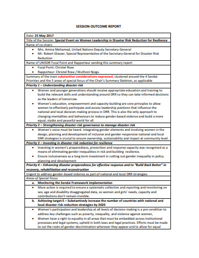 11+ Outcome Report Templates Google Docs | Word | Pages | PDF | Excel