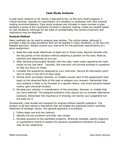 8+ Case Study Analysis Templates - PDF, Google Docs, Pages, Word