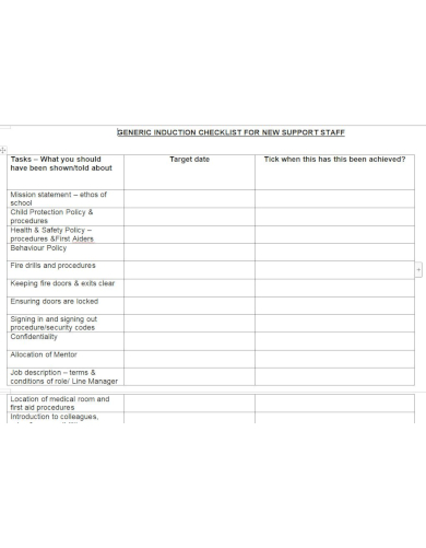 10+ Induction Checklist Templates - Google Docs, Word, Pages, PDF