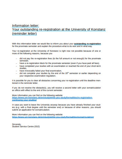 13+ Reminder Letter Templates in Google Docs | Word | Pages | PDF