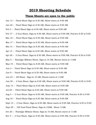 10+ Shooting Schedule Templates in Google Docs | Word | Pages | PDF | XLS