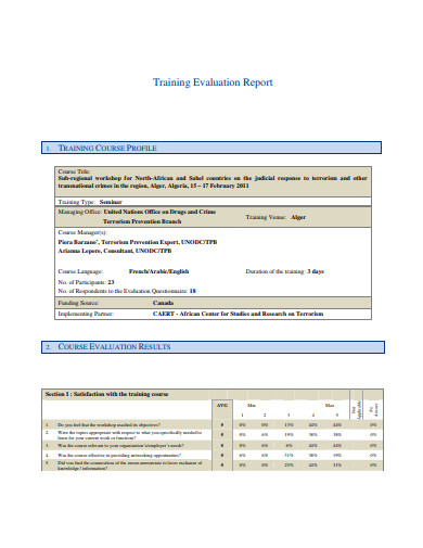 14+ Training Evaluation Report Templates - Google Docs, Word, Pages, PDF