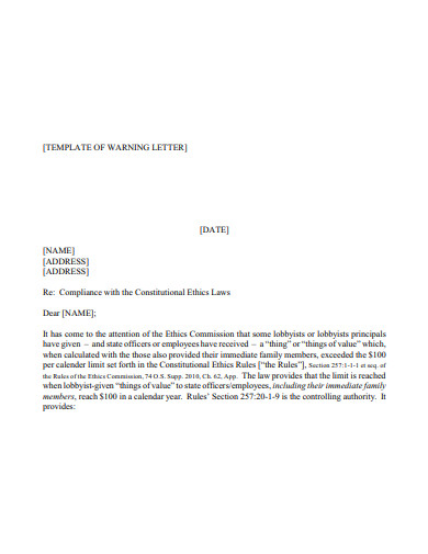 20+ Business Warning Letter Templates - Google Docs, Word, Pages, PDF