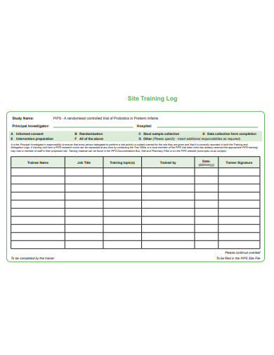 19+ Training Log Templates in PDF