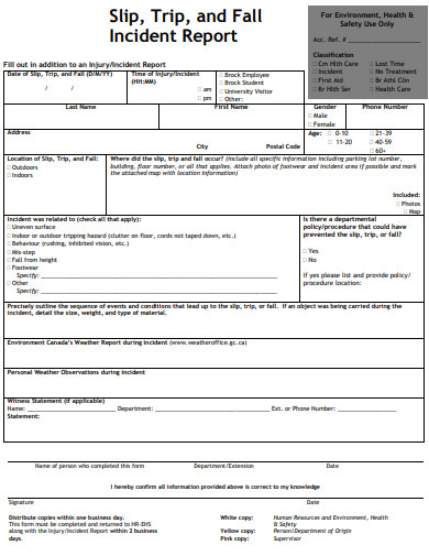 7+ Incident Fall Report Templates in Google Docs | Word | Pages | PDF | XLS