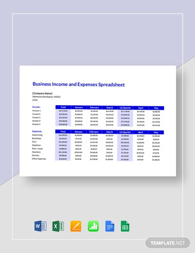 6+ Income Sheet Templates in Google Docs | Google Sheets | Word ...