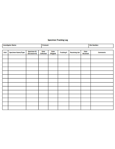 FREE 19+ Tracking Log Templates in PDF | MS Word | Google Docs | Pages