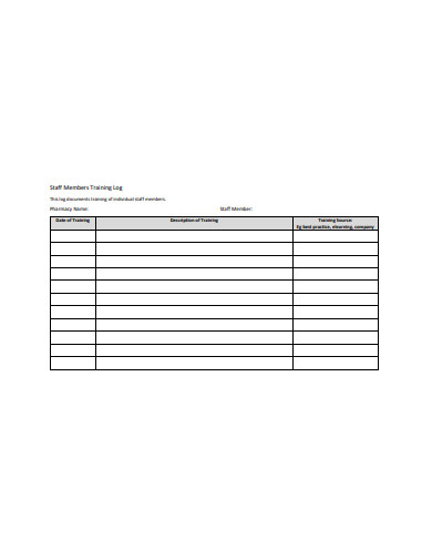 19+ Training Log Templates in PDF