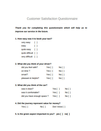 23+ Customer Questionnaire Templates in Google Docs | Pages | PDF | Word