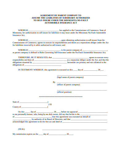7+ Subsidiary Agreement Templates - Google Docs, Word, Pages, PDF
