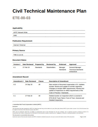 14+ Maintenance Plan Templates in Google Docs | Google Sheets | Word ...