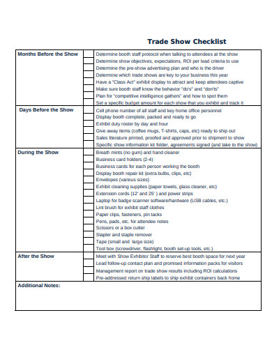 How To Make/Create a Trade Show Checklist [Templates + Examples] 2023