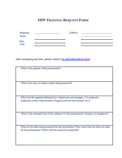 16+ Training Request Form Templates in PDF