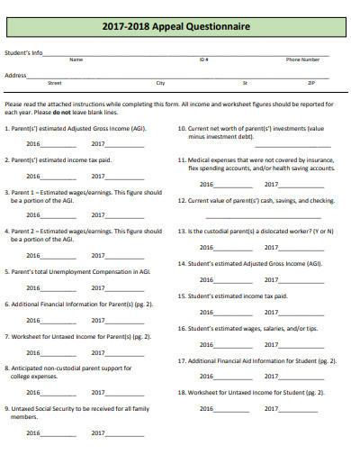 23+ Student Questionnaire Templates in Google Docs | Word | Pages | PDF