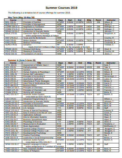 12+ Summer Schedule Templates in Google Docs | Word | Pages | PDF | XLS
