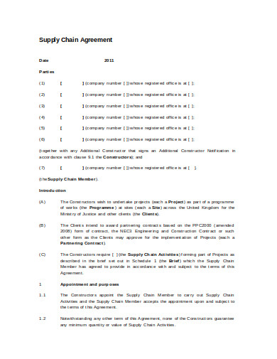 18+ Supply Agreement Templates - Google Docs, Pages, PDF, Word