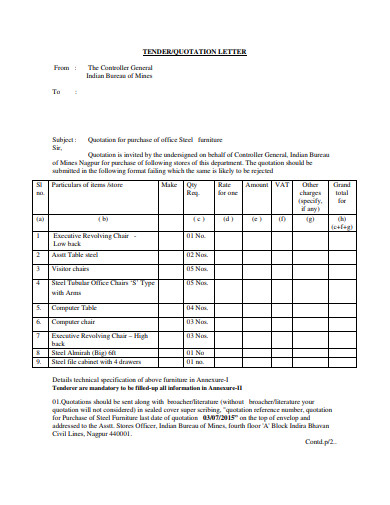 11 Quotation Letter Templates In Google Docs Word Page PDF