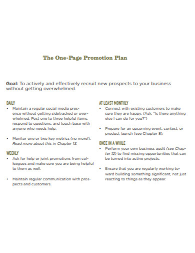10+ Promotion Plan Templates in PDF