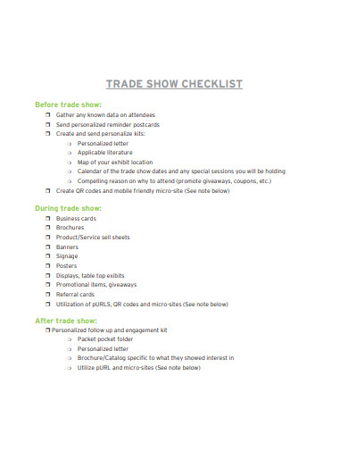 How To Make/Create a Trade Show Checklist [Templates + Examples] 2023