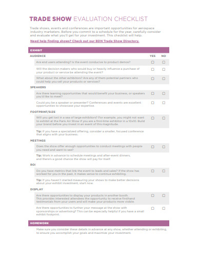 How To Make/Create a Trade Show Checklist [Templates + Examples] 2023