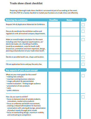 How To Make/Create a Trade Show Checklist [Templates + Examples] 2023
