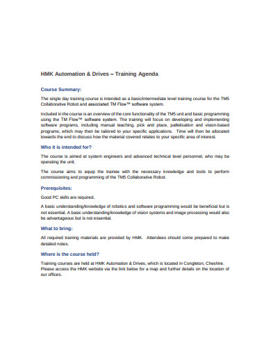 21+ Training Agenda Templates in Word | Pages | PDF