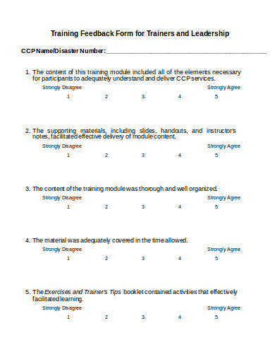 Free 19+ Training Feedback Form Templates in PDF | DOC