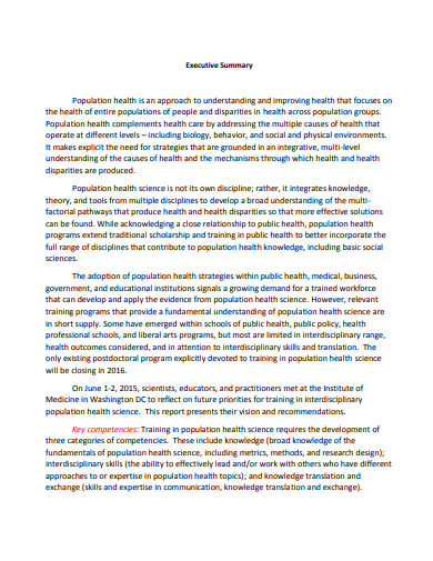 10+ Training Executive Summary Templates in PDF