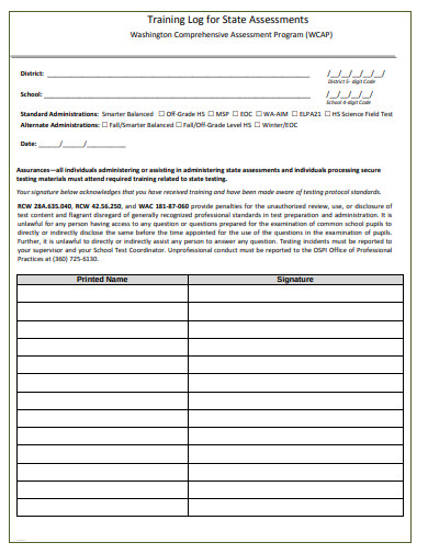 19+ Training Log Templates in PDF