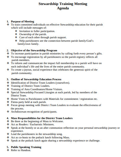 21+ Training Agenda Templates in Word | Pages | PDF