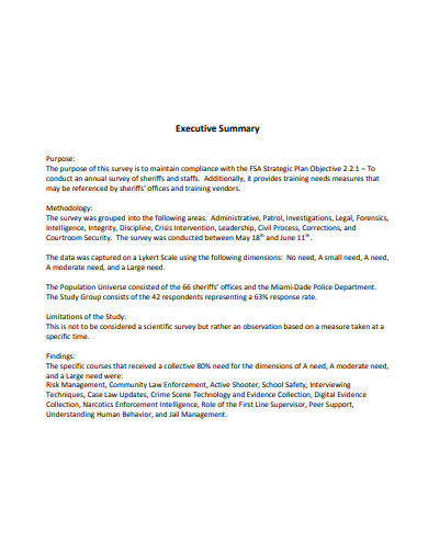 10+ Training Executive Summary Templates in PDF