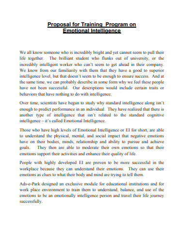 15 Training Proposal Templates Google Docs Word Pages PDF