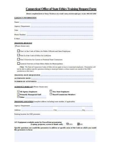 16+ Training Request Form Templates in PDF