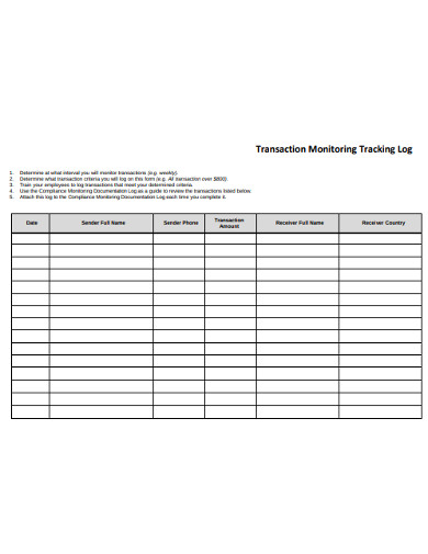 FREE 19+ Tracking Log Templates in PDF | MS Word | Google Docs | Pages