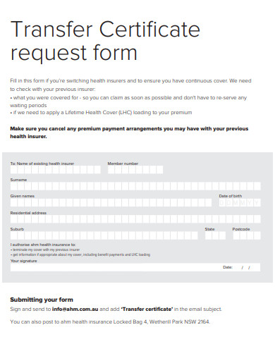 9+ Transfer Certificate Templates in AI | InDesign | Google Docs | Word ...