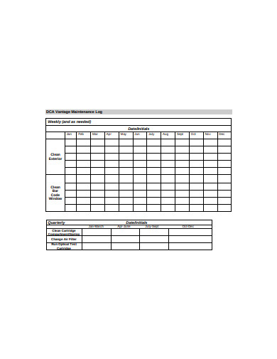 FREE 21+ Maintenance Log Templates in Google Docs | MS Word | Pages | PDF